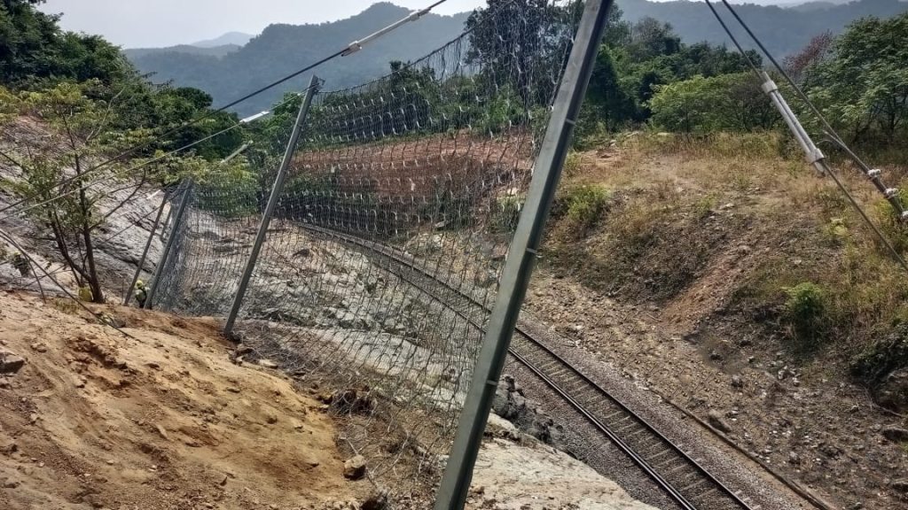 Rockfall Barriers at South Western Railway - Mysore Division